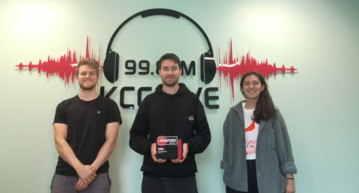 Local radio station KCC Live scoops award at Prolific North Champions
